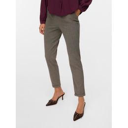 V&eacute;ro Moda VERO MODA Damen Anzughose "VMMAYA KIARA MW LOOSE PANT NOOS", schwarz, Gr. L, meliert, Web, Obermaterial: 62% Polyester, 33% Viskose, 5% Elasthan,