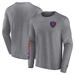 Fanatics Damen T-Shirt "Fanatics T-Shirt Las Vegas Raiders Gradient LS Crew", grau, Gr. L, 100% Baumwolle, Shirts