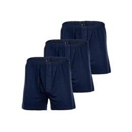 YOURBASICS Herren Boxershorts "Boxershort 3er Pack", Gr. L, blau, Obermaterial: 100% Baumwolle CO., Unterhosen