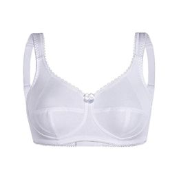 Sassa Mode SASSA Damen B&uuml;gelloser BH "BH ohne B&uuml;gel Functional Bras", Gr. 105, wei&szlig;, Obermaterial: 92% Baumwolle CO. 8% Elasthan EL., BHs