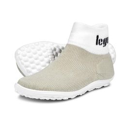 Leguano Mädchen Barfußschuh "LEGUANITO", Gr. 34, beige, Textil, Schuhe, Schlupschuh, Freizeitschuh, Hausschuh fördert optimal den Laufprozess