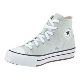 Converse Jungen Sneaker "CHUCK TAYLOR ALL STAR EVA LIFT PLAT", Gr. 38,5rainwashed grau, weiß, Textil, Schuhe