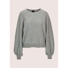 Madeleine Mode MADELEINE Damen Longpullover "Pullover Pullover", grau, Gr. 40, Obermaterial: 90% Schurwolle WV. 10% Kaschmir WS., Pullover