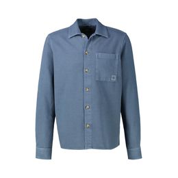 Lerros Herren Langarmhemd "Lerros Hemdjacke in kerniger Struktur", blau, Gr. XXXL, 100% Baumwolle, Hemden