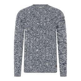!Solid SOLID Herren Strickfleece-Pullover "Strickpullover SDRicco", blau, Gr. L, Obermaterial: 70% Baumwolle CO recyc.. 30% Polyester Pol. recyc.., Pullover