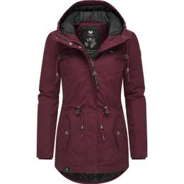 Ragwear Damen Winterjacke "Monadis Black Label", rot, Gr. XS, Außenmaterial: 65% Polyester, 35% Baumwolle, Innenfutter: 100% Polyester, Wattierung: