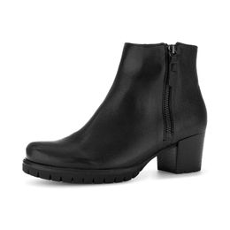 Gabor Damen Stiefelette "ATHEN", Gr. 36, schwarz, Glattleder, unifarben, Basic, Schuhe, Blockabsatz, Ankleboots mit Zierrei&szlig;verschlu&szlig;