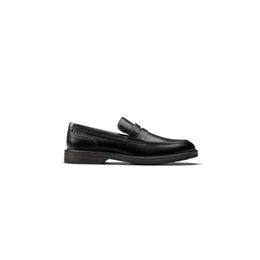 Clarks Herren Slipper "Aldwin Step", Gr. 43, schwarz, Leder, Schuhe, mit eleganter Optik
