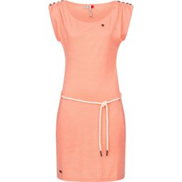 Ragwear Damen Shirtkleid "Chego Stripes Intl.", orange, Gr. XXL, 50% Baumwolle, 50% Polyester, Kleider, stylisches Sommerkleid mit Streifen-Muster