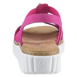 Rieker Damen Plateausandale, Gr. 36, pink, Lederimitat, Schuhe, Sommerschuh, Sandalette, Plateauabsatz, mit weicher Innensohle