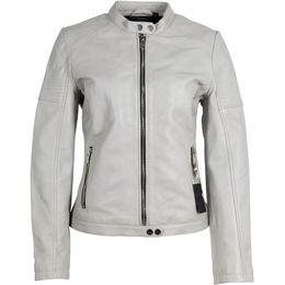 Mauritius Damen Lederjacke "2Wima", grau, Gr. L, unifarben, Obermaterial: 100% Schafsleder. Futter: 100% Baumwolle. Ärmelfutter: 100% Polyester,