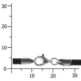 OSTSEE-SCHMUCK Damen Halsreif "OSTSEE-SCHMUCK Halsreif Kautschuk 3,0 mm", 70cm, Kautschuk, L: 42, schwarz, Kautschuk, Halsketten
