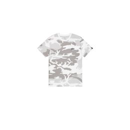 Damen T-Shirt "Basic T-Shirt SL Camo", wei&szlig;, Gr. L, Alpha Industries, Obermaterial: 100% Baumwolle, Shirts