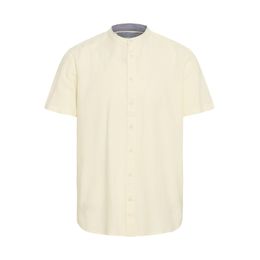 Blend Herren Kurzarmshirt "Kurzarmhemd BHBOBBY Shirt mandarin ss", wei&szlig;, Gr. M, Obermaterial: 55% Leinen LI. 45% Viskose CV., Hemden