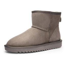Ara Damen Schlupfboots "Alaska Classic Short", Gr. 43, grau, Lammfell, Veloursleder, Schuhe, Winterboots zum Schlupfen in bequemer Weite G (=weit)