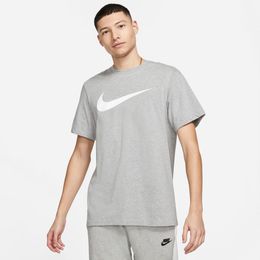 Nike Sportswear Damen T-Shirt "M NSW TEE ICON SWOOSH"dk grau heat, Gr. M, Single Jersey, Obermaterial: 100% Baumwolle, Shirts