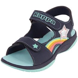 Kappa Kinder Sandale, Gr. 28, blau, Synthetik, mehrfarbig, Schuhe, - mit weicher Innensohle