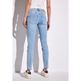 Street One Damen Slim-fit-Jeans, blau, Gr. 34, unifarben, Jeans, 63% Baumwolle, 25% Polyester, 10% Viskose, 2% Elasthan, Jeans, aus Baumwolle mit
