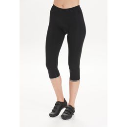 Endurance Damen Radhose "Juvel W &frac34; Tights Gel-Pad", schwarz, Gr. 42, unifarben, 72% Nylon, 28% Elasthan, Hosen, mit komfortabler