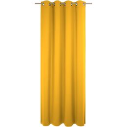 Vorhang WIRTH, B:132cm H:175cm, gold, Jacquard, Polyester, Wohnzimmer, Gardinen, "Umea"