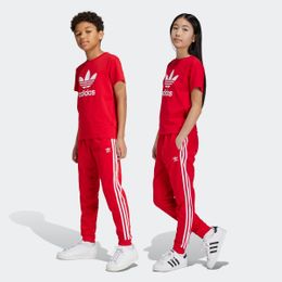 Mädchen Sporthose "SST TRACK PANTS", rot, Gr. 140, adidas originals, Trikot, Obermaterial: 100% Polyester, Hosen, Superstar Kinder Trainingshose