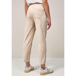 Cecil Damen Jogger Pants, beige, Gr. XXL, unifarben, Web, 97% Baumwolle, 3% Elasthan, Hosen, Middle Waist