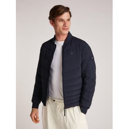 Tommy Hilfiger Herren Bomberjacke "MIX QUILT BOMBER", blau, Gr. S, unifarben, Web, Obermaterial: 100% Polyamid, Jacken, mit Steppung