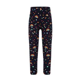 happy girls M&auml;dchen Strickleggings, blau, Gr. 104, gemustert, Feinstrick, Obermaterial: 60% Polyester, 35% Baumwolle, 5% Elasthan, Hosen, im tollen