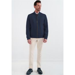 Pierre Cardin Herren Lederimitatjackeblau, dunkelblau, Gr. XXXL, unifarben, 100% Lederimitat, Jacken, im Bomber-Stil