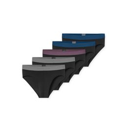 Schiesser Herren Slip "Slip Slips 5P 95/5 5er Pack", Gr. XXL, blau, Obermaterial: 95% Baumwolle CO. 5% Elasthan EL., Unterhosen