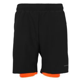 Endurance Jungen Shorts "Herlent"schwarz, schwarz, Gr. 128, mehrfarbig, 87% Polyester, 13% Elasthan, Hosen, im smarten 2-in-1-Design