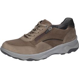 Waldl&auml;ufer WALDL&Auml;UFER Damen Sneaker "H-MAX", Gr. 11,5, schwarz, Nubukleder, Schuhe, Bequemschuh, Halbschuh, Schn&uuml;rschuh in Komfortweite H = sehr weit