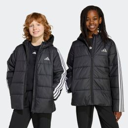 Jungen Winterjacke "J ESS 3S JKT", weiß, Gr. 140, adidas Sportswear, Obermaterial: 100% Polyester, Jacken