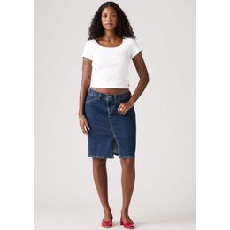 Levi's LEVI'S Damen Jeansrock "LOW MIDI SKIRT ME"longer days no dp, Gr. 28, Denim/Jeans, Obermaterial: 98% Baumwolle, 2% Elasthan, Röcke, mit Schlitz für