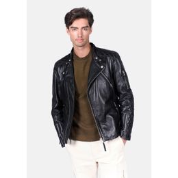 Freaky Nation Herren Lederjacke "Cruiser-FN", schwarz, Gr. XL, Oberstoff: 100% Schafsleder. Futter: 100% Baumwolle, Jacken