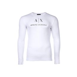 Armani Exchange Herren Longsleeve "Longsleeve 1er Pack", wei&szlig;, Gr. XXL, Obermaterial: 100% Baumwolle CO., Shirts