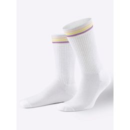 w&auml;schepur W&Auml;SCHEPUR Damen Socken, Gr. 4, wei&szlig;, 87% Baumwolle, 12% Polyamid, 1% Elasthan, Socken