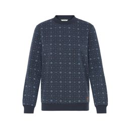 oxmo Damen Longpullover "Sweater OXKAREN ONECK"total eclipse, Gr. L, Obermaterial: 80% Polyester PES. 20% Baumwolle CO., Pullover