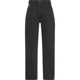 Damen Straight-Jeans "HGH RS STRGHT CK ESS", schwarz, Gr. 27, Calvin Klein Jeans, unifarben, Denim/Jeans, Obermaterial: 99% Baumwolle, 1% Elasthan,