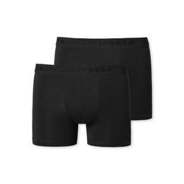 Schiesser Jungen Boxershorts "Boxershort 2er Pack", Gr. 176, schwarz, Obermaterial: 95% Baumwolle CO. 5% Elasthan EL., Unterhosen