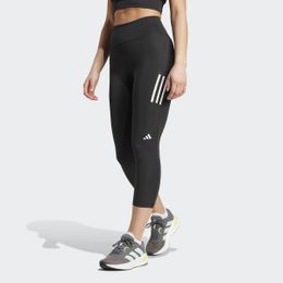 Damen Lauftights "OTR 3/4 L", schwarz, Gr. XS, adidas Performance, Obermaterial: 85% Polyester, 15% Elasthan, Hosen