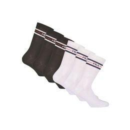 Fila Herren Kurzsocken "Socken 6er Pack", Gr. 35, schwarz, Obermaterial: 80% Baumwolle CO. 18% Polyester PES. 2% Elasthan EL., Socken