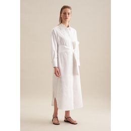 Seidensticker Damen Sommerkleid "Schwarze Rose", wei&szlig;, Gr. 36, unifarben, 100% Baumwolle, Kleider, Langarm Kragen Uni