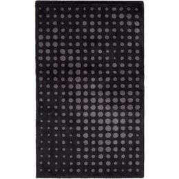 Badematte Egeria, H:10mm, schwarz, Baumwolle, Badematten, "DOT"