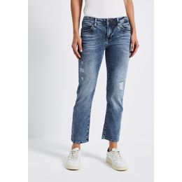 Street One Damen Slim-fit-Jeans, blau, Gr. 36, unifarben, Jeans, 98% Baumwolle, 2% Elasthan, Jeans, Middle Waist