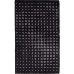 Badematte Egeria, H:10mm, schwarz, Baumwolle, Badematten, "DOT"