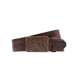 Damen Lederg&uuml;rtel, braun, Gr. 80, RETTUNGSRING G&Uuml;RTEL, Rindsleder, G&uuml;rtel