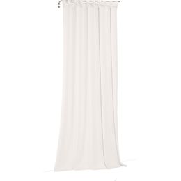 Vorhang WIRTH, B:130cm H:245cm, wei&szlig;, Jacquard, Baumwolle, Polyester, Wohnzimmer, Gardinen, "Newbury"