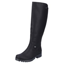 Rieker Damen Winterstiefel, Gr. 36, schwarz, Lederimitat, unifarben, Schuhe, Langschaftstiefel, Winterstiefel im klassischen Look, TEX-Membran