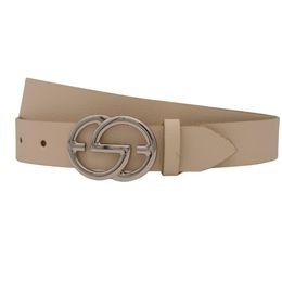 AnnaMatoni Damen Lederg&uuml;rtel "AnnaMatoni Lederg&uuml;rtel Eno Lederg&uuml;rtel Eno", beige, Gr. 130, 100% Leder, G&uuml;rtel